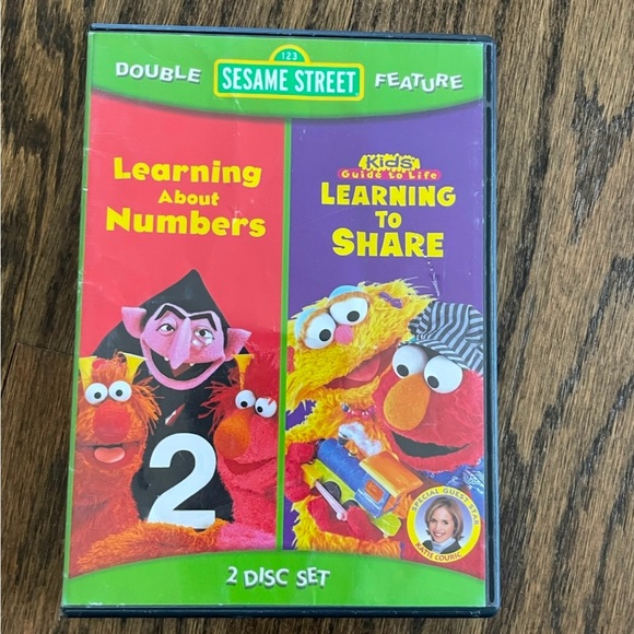Toys | 2 Disk Sesame Street Learning Numbers And Learning To Share Dvds ...